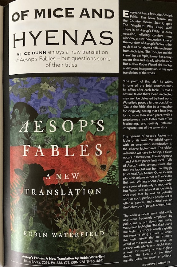 ARGO Magazine: Aesop’s Fables Book Review | Alice Dunn